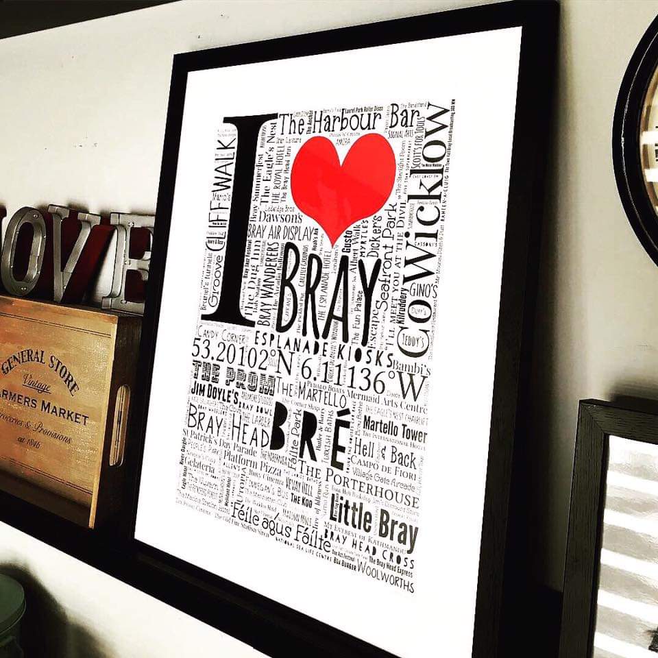 I Love Bray A3 Poster – AmorA Gifts & Jewellery Ltd